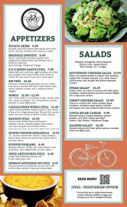 Menu - Spokes on Southern